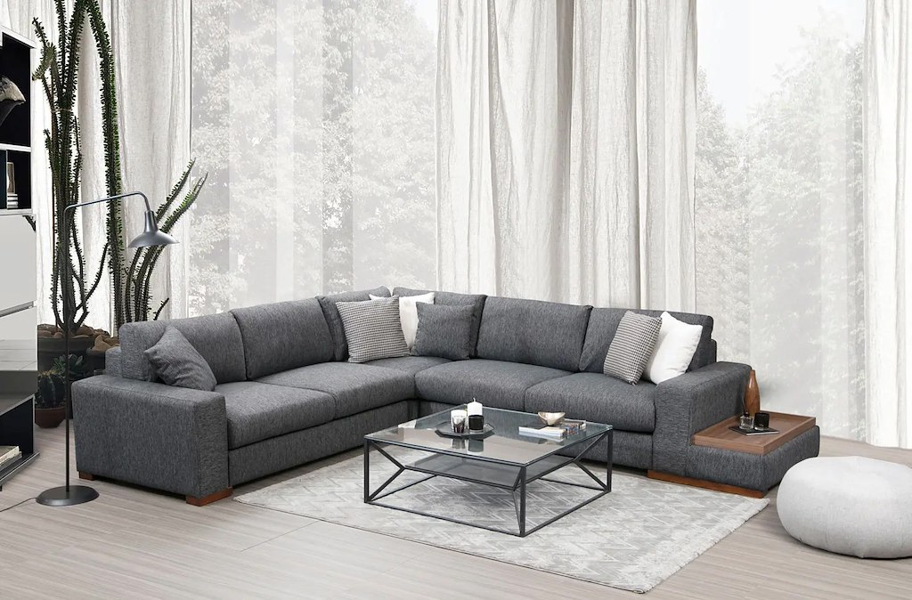 Atelier del Sofa Ugaona garnitura Loop 5 95x85x282cm Antracit