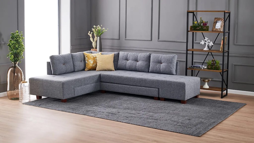 Atelier del Sofa Ugaona garnitura Manama 280x85x206cm Siva