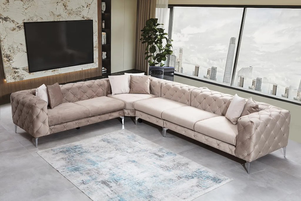 Atelier del Sofa Ugaona garnitura Como 310x73x270cm Bež