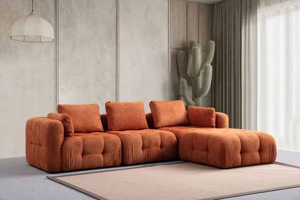 Atelier del Sofa Ugaona garnitura Amaris, 290x200 cm, Narandžasta