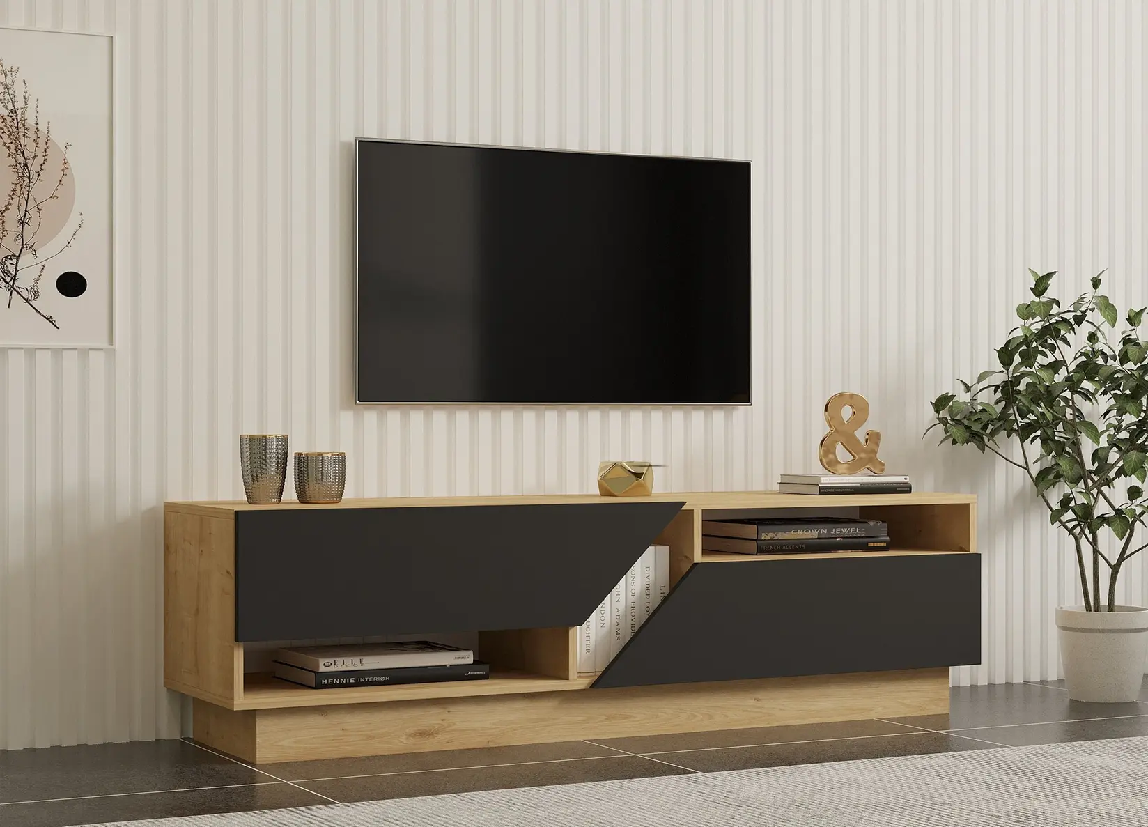 Hanah home TV Komoda Yaprak Hrast