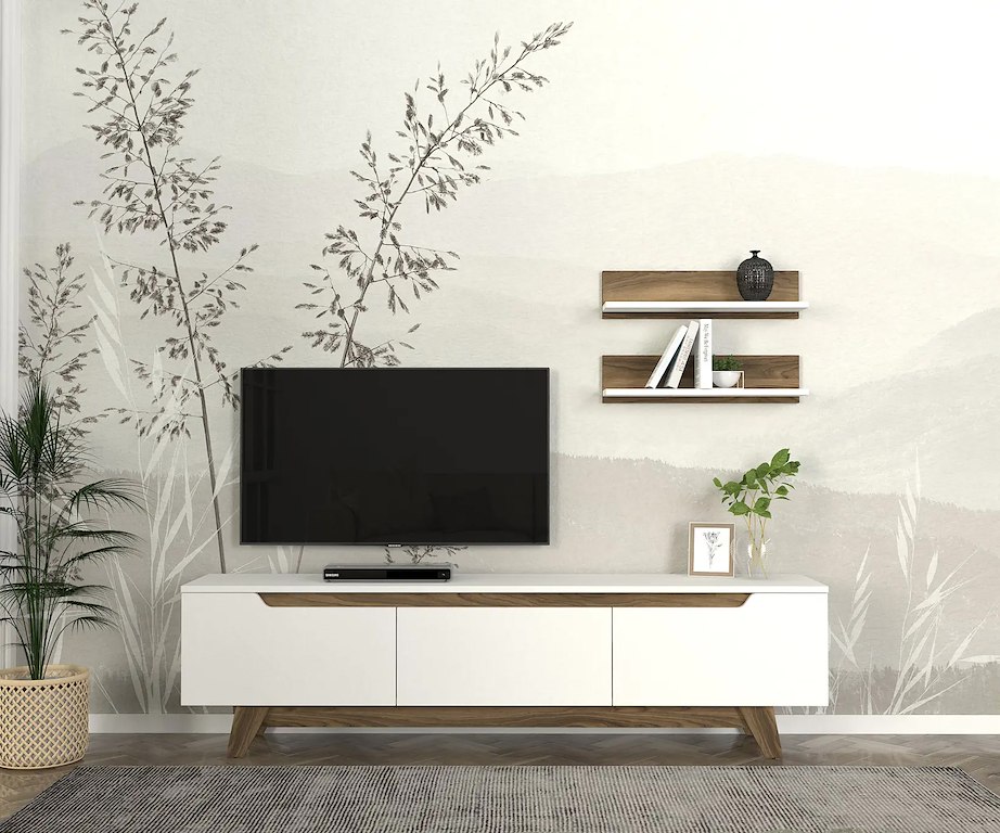 Zenan Tv komoda 180x49x35cm Belo-orah