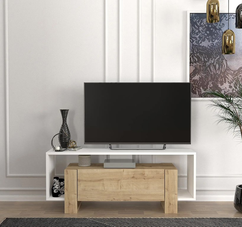 Mery Tv komoda 120cm Hrast-bela