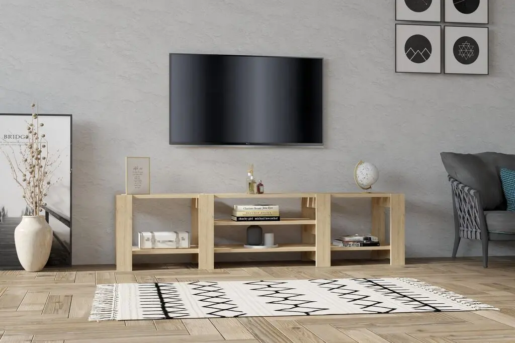 Hanah Home TV Komoda Technic, 159,8x40x33,6 cm, Bež