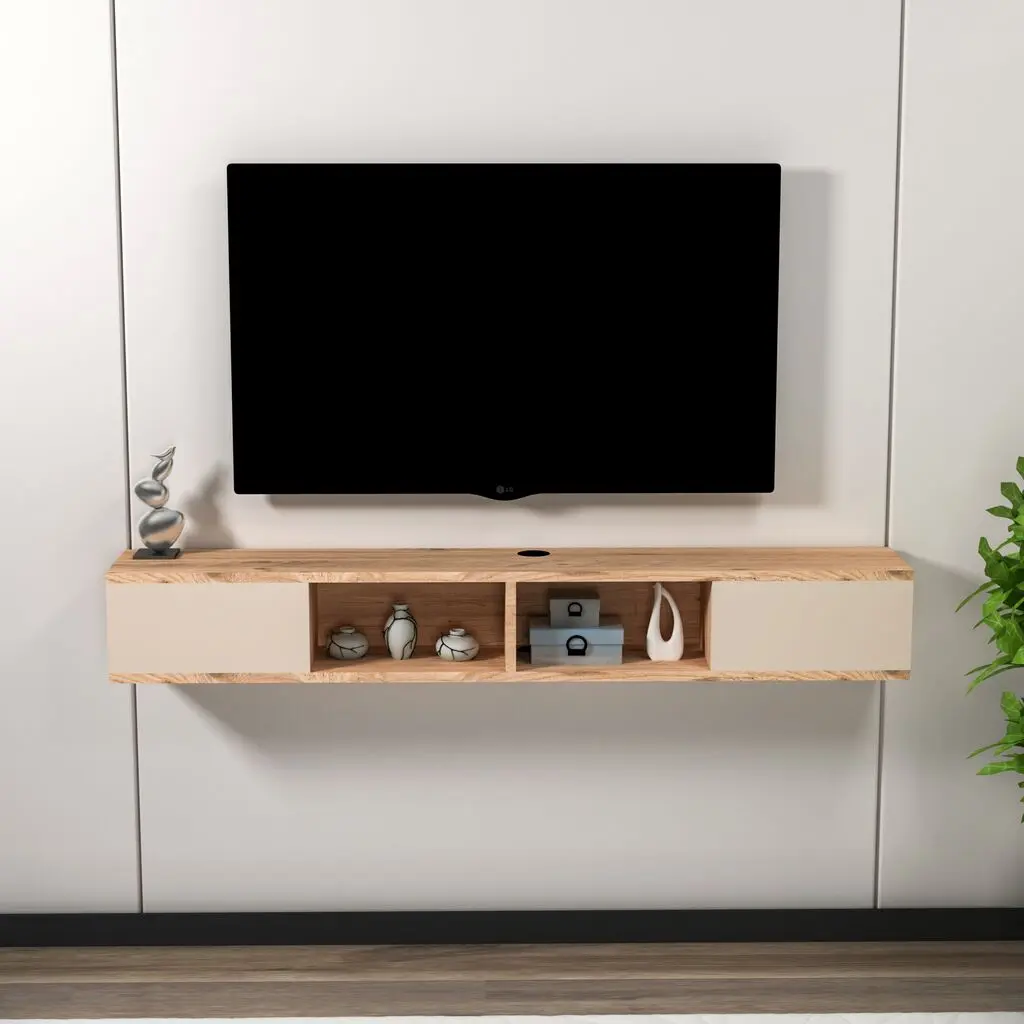 Hanah Home TV komoda Mayer, 140x19.6x22 cm, Smeđa