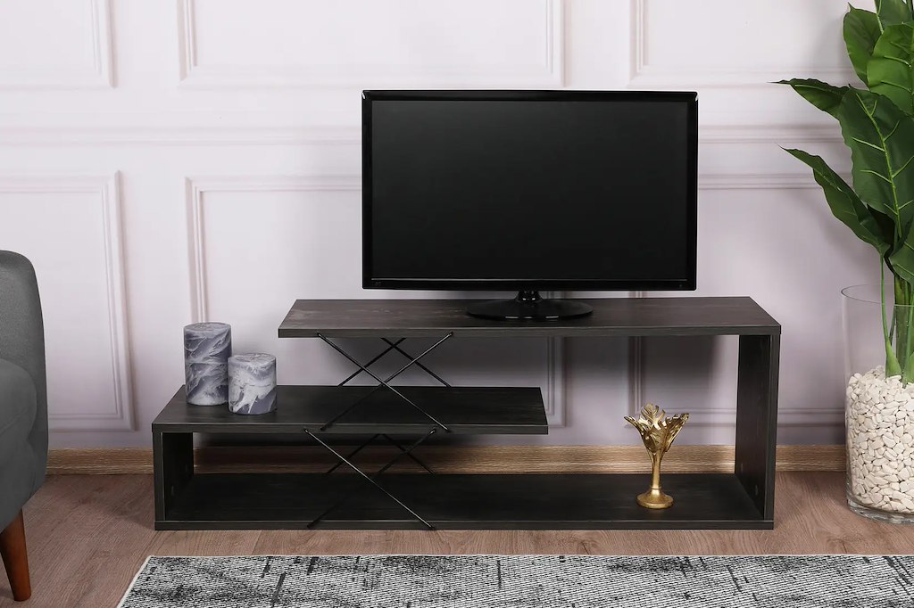 Hanah home TV Komoda Zigzag Tamnobraon