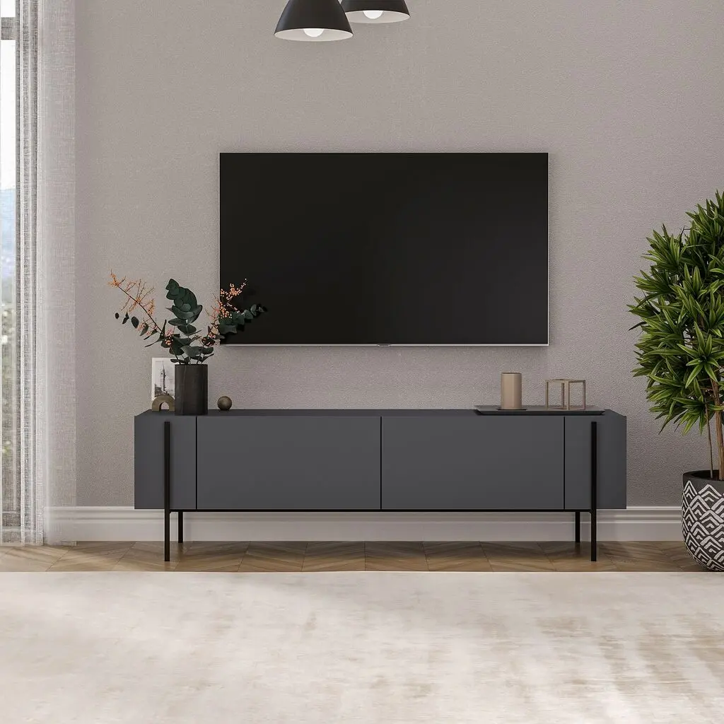 Hanah Home TV Komoda Herman, 160x45,6x31,4 cm, Antracit
