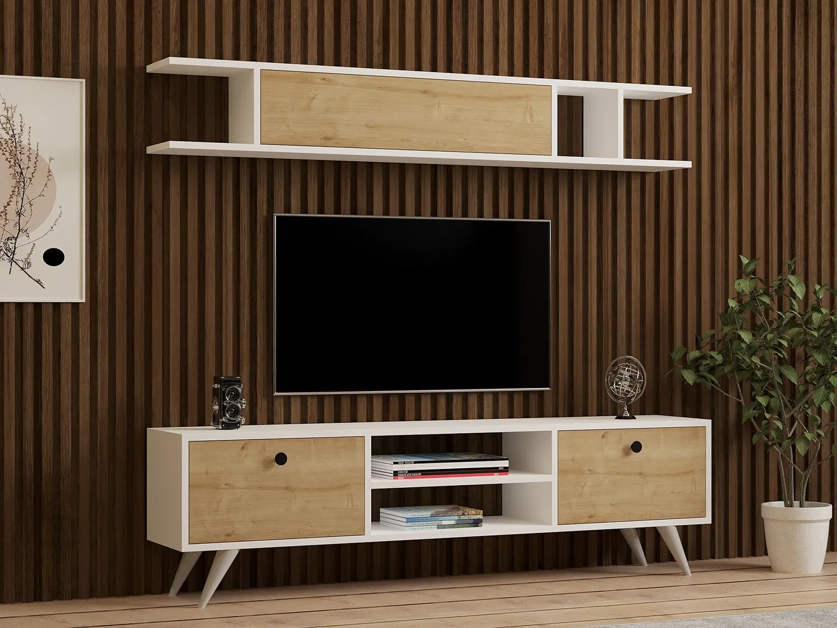 Hanah home TV Komoda Italo Belo-Hrast