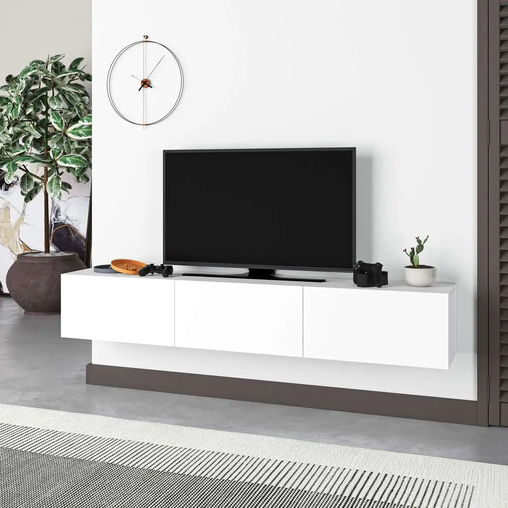 Hanah Home TV Komoda Francy 180, 180x30x30 cm, Bela