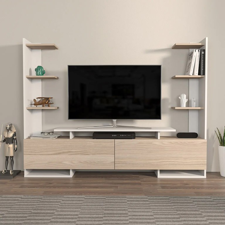 Hanah home TV Komoda Ava Belo-Hrast
