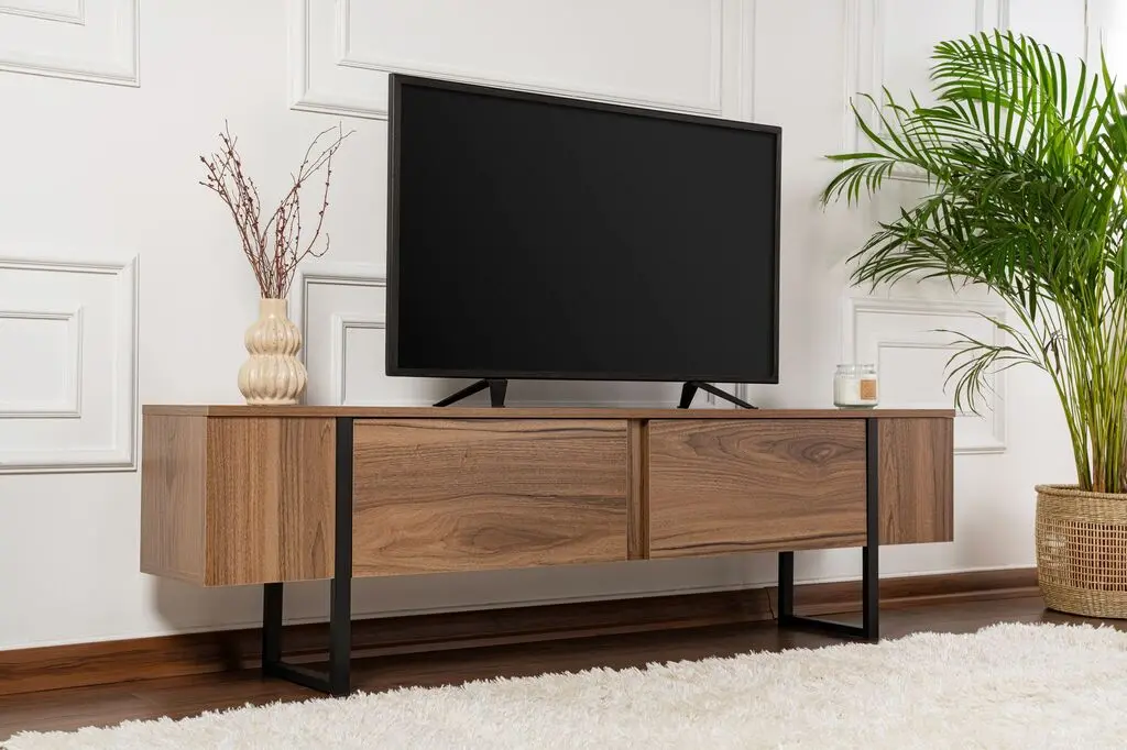 Hanah Home TV Komoda Serenity, 180x50x29.5cm, Braon-Crna