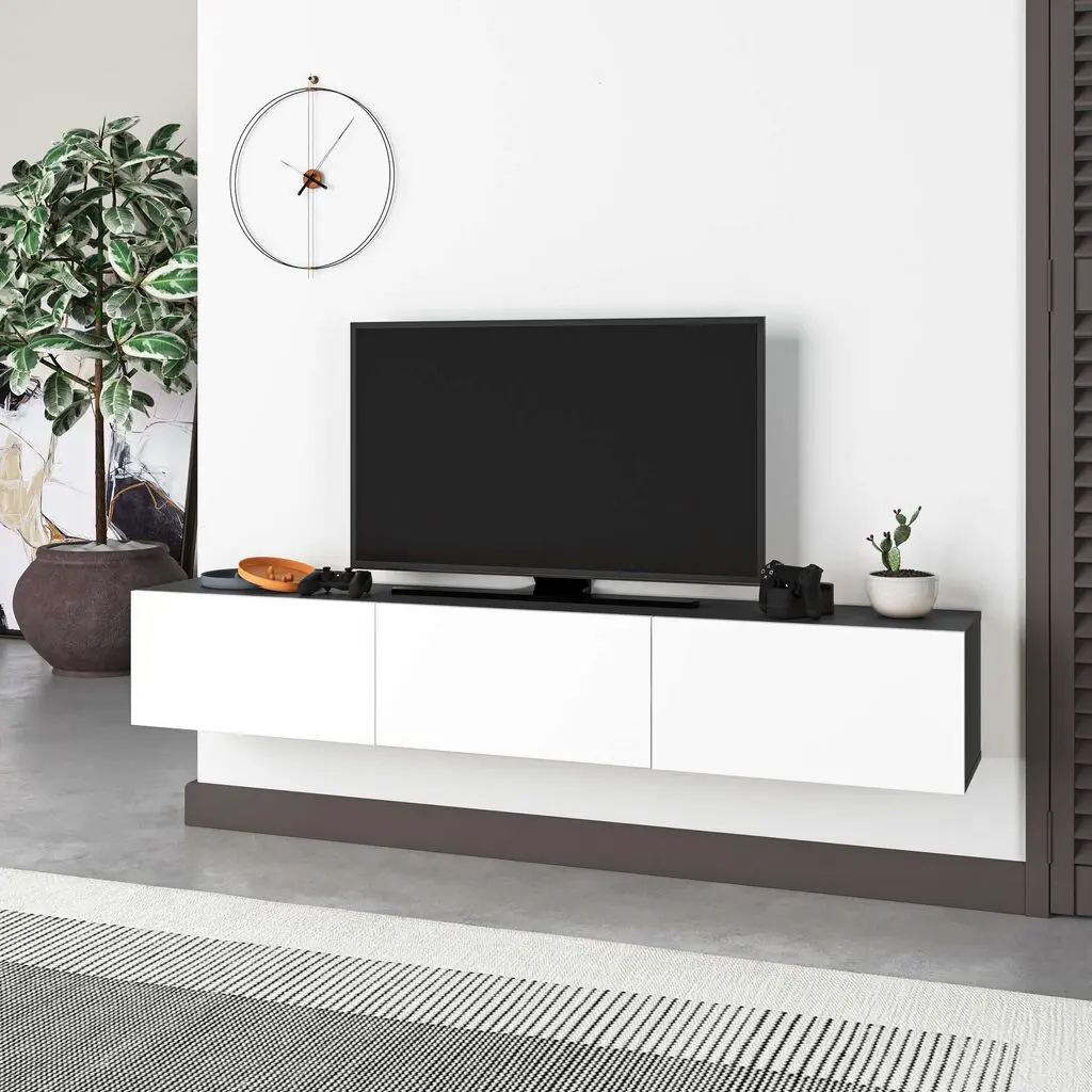 Hanah Home TV Komoda Francy 180, 180x30x30 cm, Bela