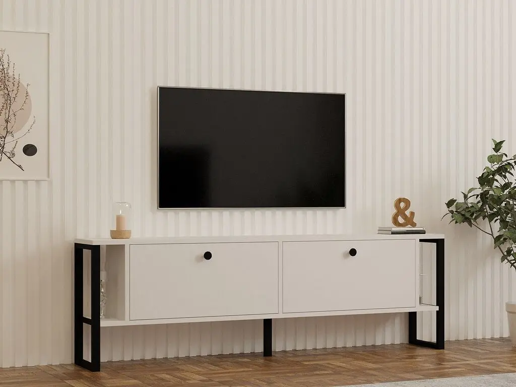 Hanah Home TV Komoda Ahu, 160x50,4x24,5 cm, Bela