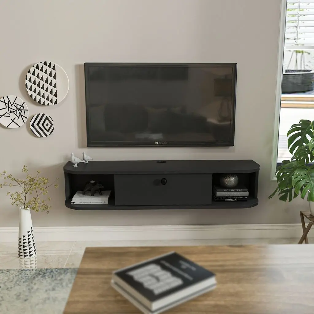 Hanah Home TV Komoda Ibarra, 120x23,4x29,6 cm, Antracit