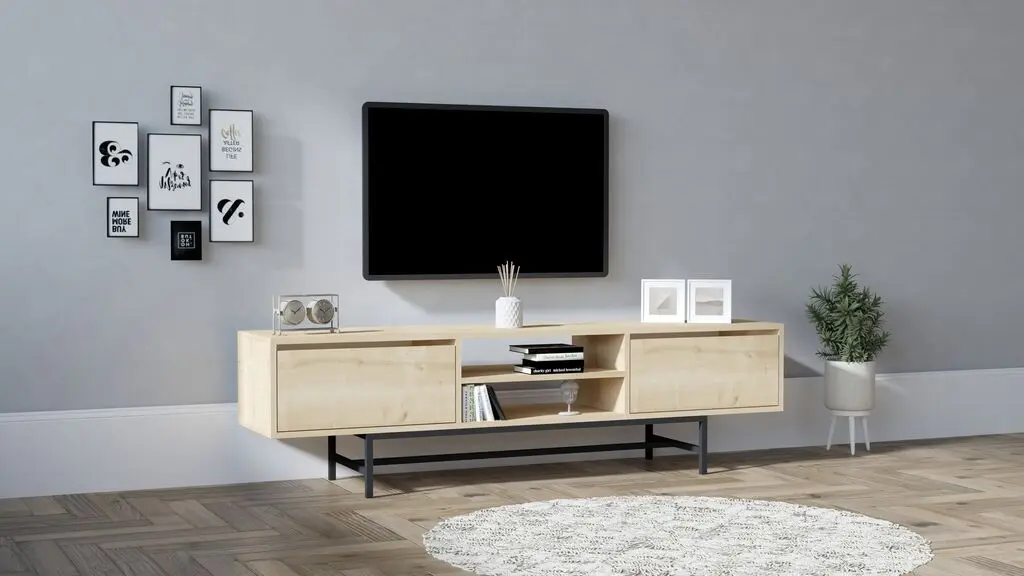 Hanah Home TV komoda Tauber, 180x50x40 cm, Braon