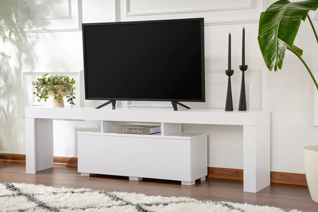 Hanah Home TV Komoda Enclave, 180x50x31.3cm, Bela