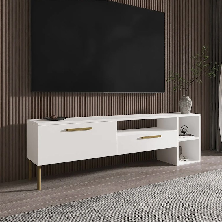 Hanah home TV Komoda Parion Belo-Zlatna