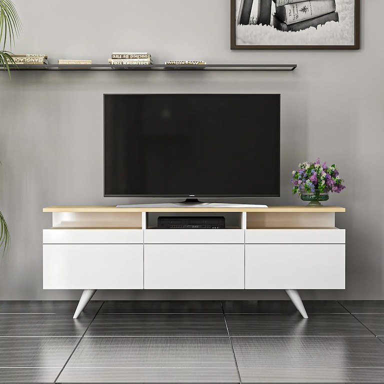Hanah home TV Komoda Berlin 150 Hrast-Bela
