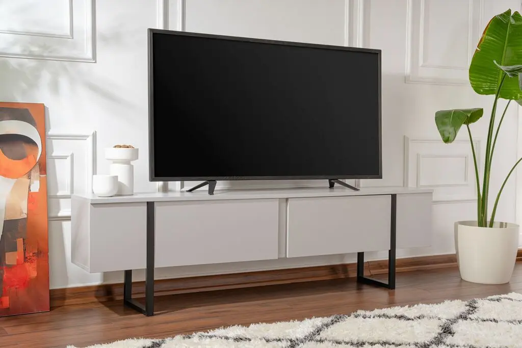 Hanah Home TV Komoda Serenity, 180x50x29.5cm, Svetlosiva