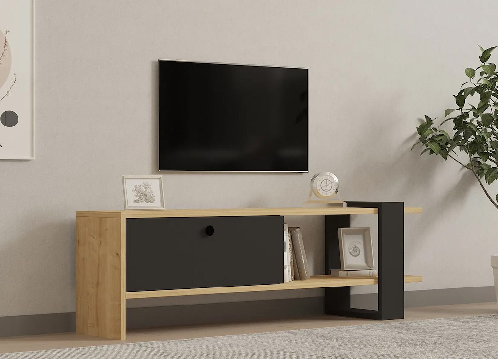 Hanah home TV Komoda Yonca Antracit-Hrast