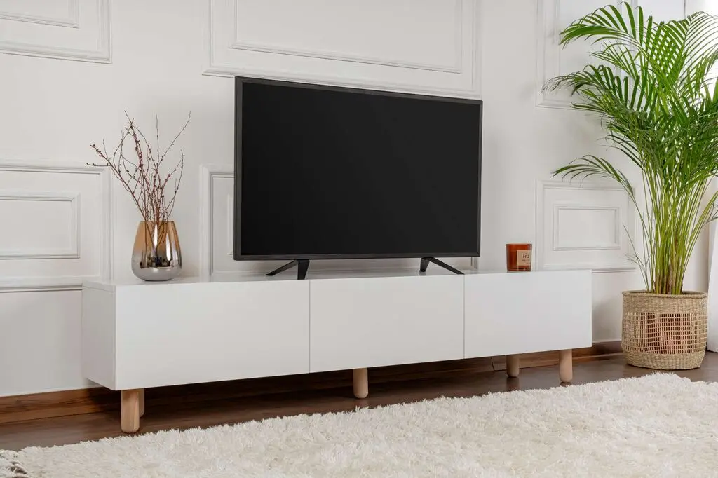 Hanah Home TV Komoda Alvin, 180x42x31,4 cm, Bela