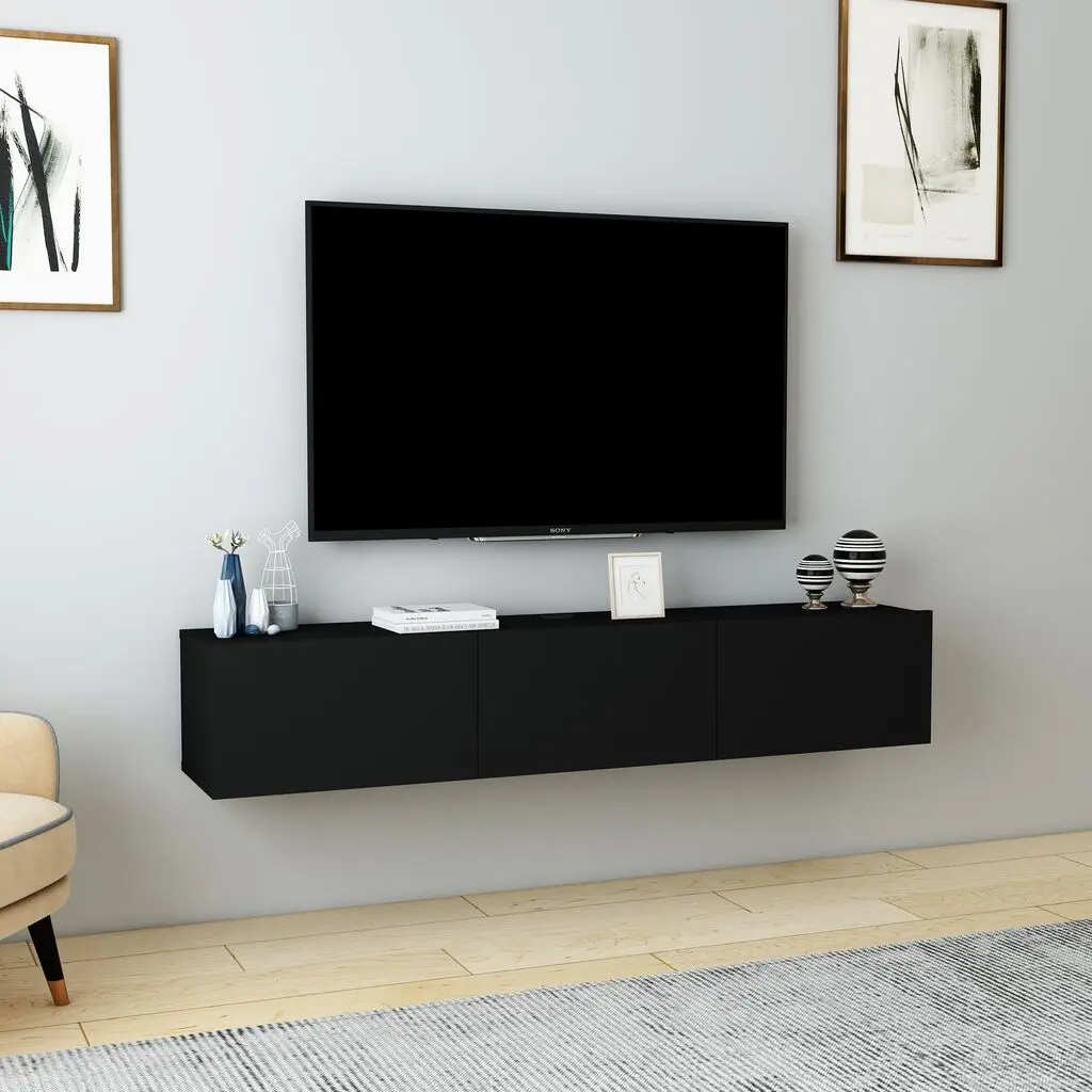 Hanah Home TV Komoda Denby, 160x29,6x31,4 cm, Crna