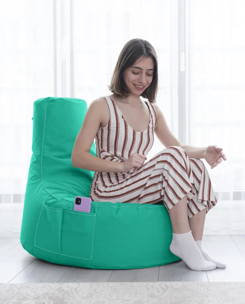 Atelier del Sofa Lazy bag Tirkizni