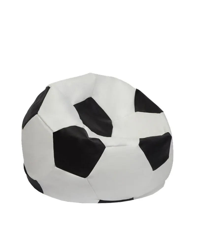 Atelier del Sofa Football Pouf Dečiji lazy bag, Crno-beli