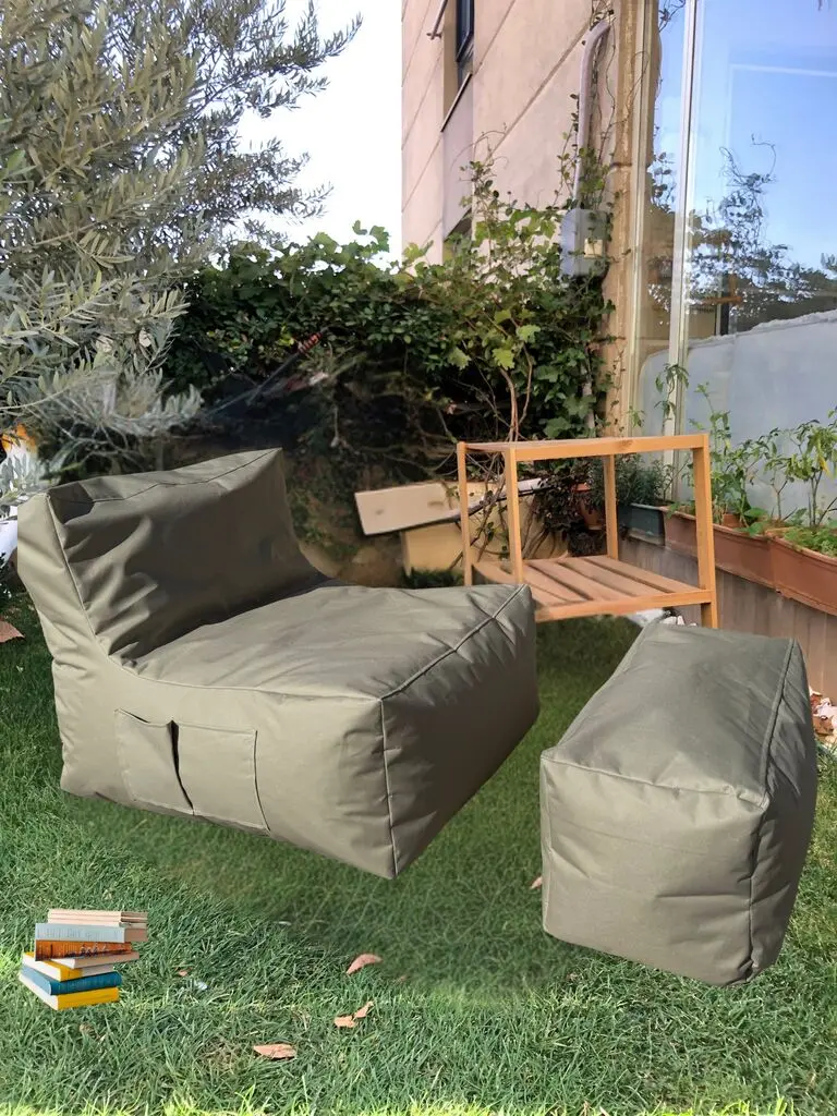 Atelier del Sofa Lazy bag set Sedir, 75x70x95 cm, Bež
