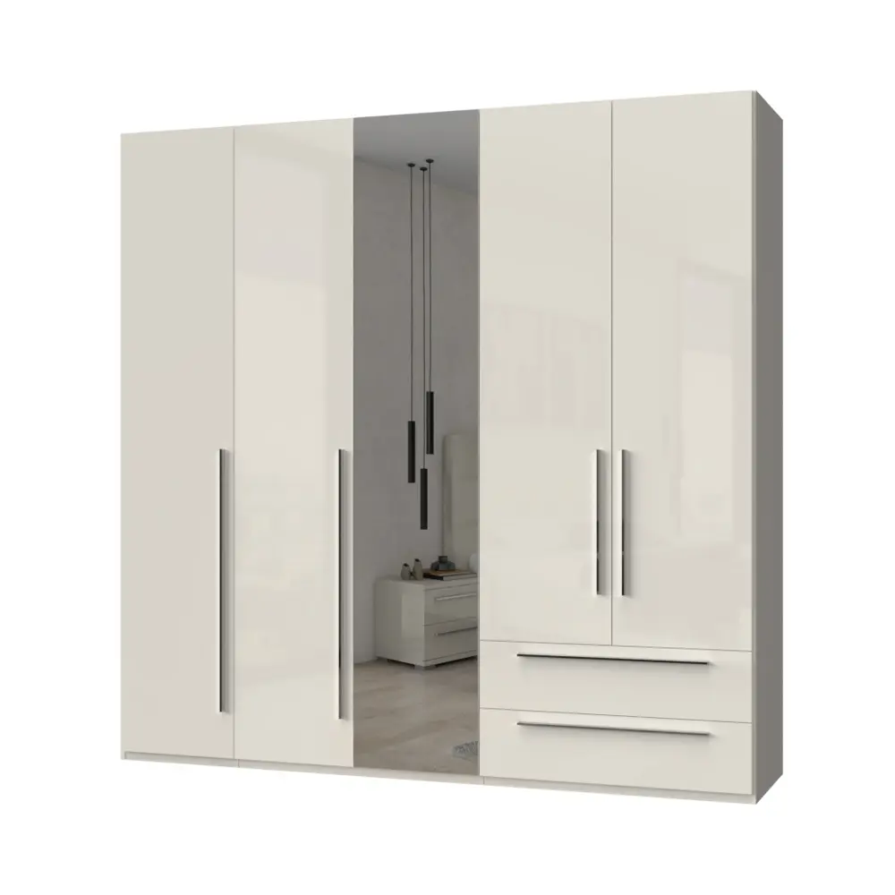 JELA Plakar P52-1OG/PN - kolekcija Piano - Bež Lak/Bež Lak - 227x224x56 cm