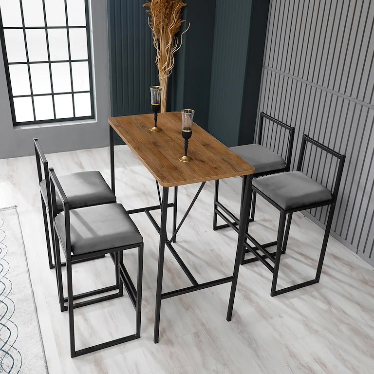 Atelier del Sofa Set 4 barske stolice i barski sto Nordic Šareni