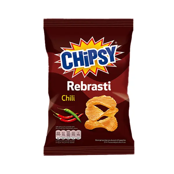CHIPSY Čips Rebrasti Chili, 95g