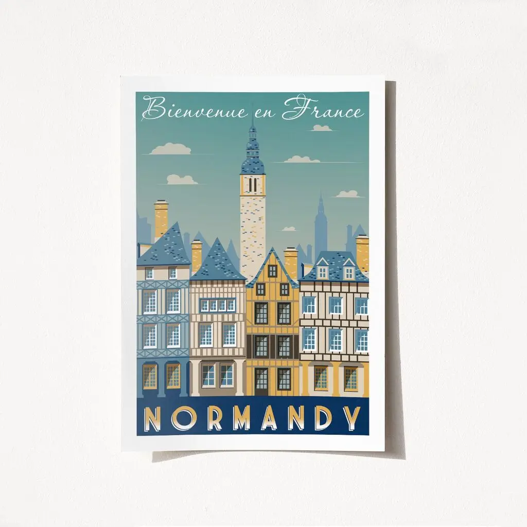 Wallity Poster Normandy-1958, 42x59,4 cm