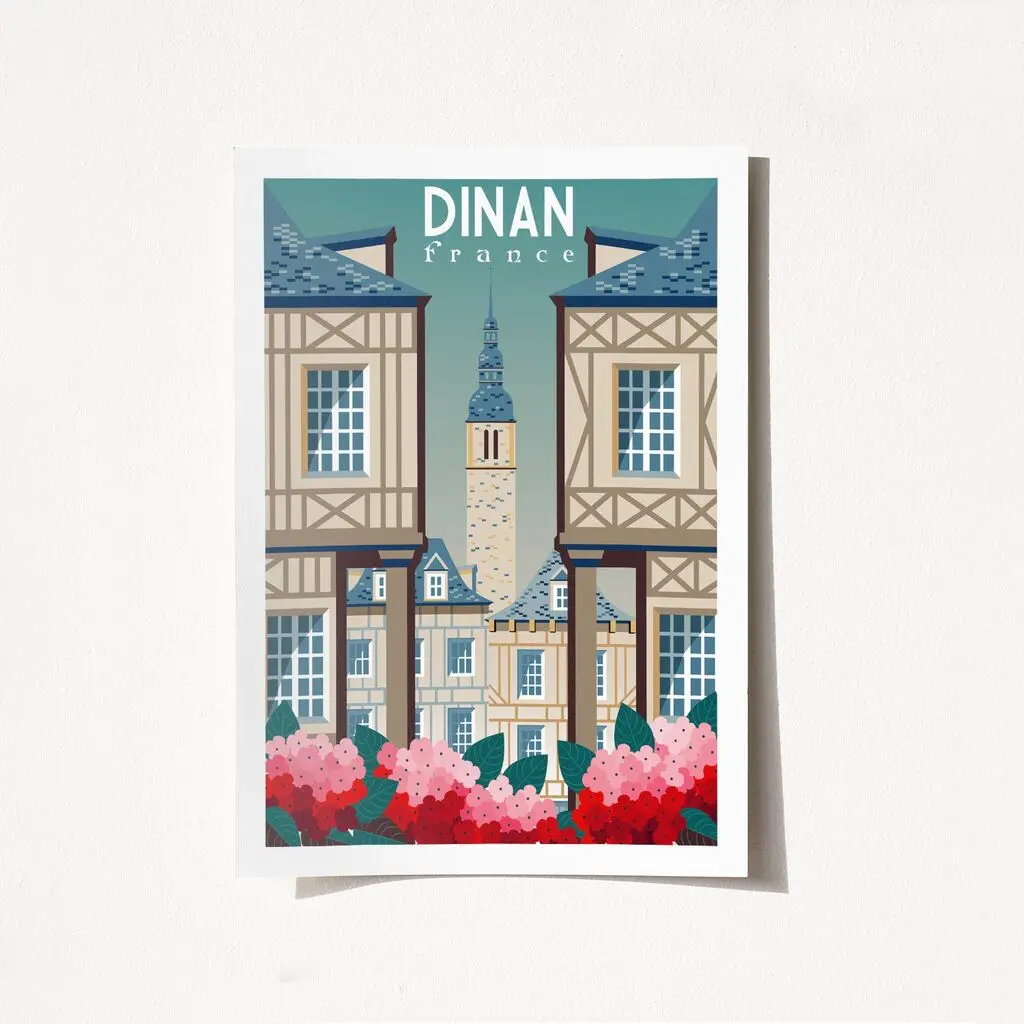 Wallity Poster Dinan France-1957, 42x59,4 cm