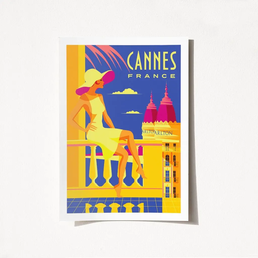 Wallity Poster Cannes France-1974, 42x59,4 cm