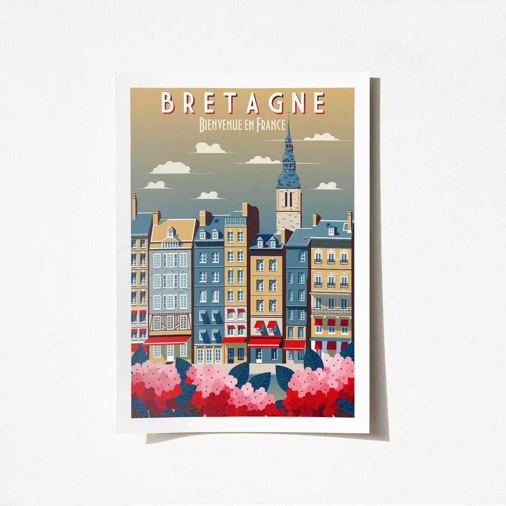 Wallity Poster Bretagne Bienvenue En France-1955, 50x70 cm