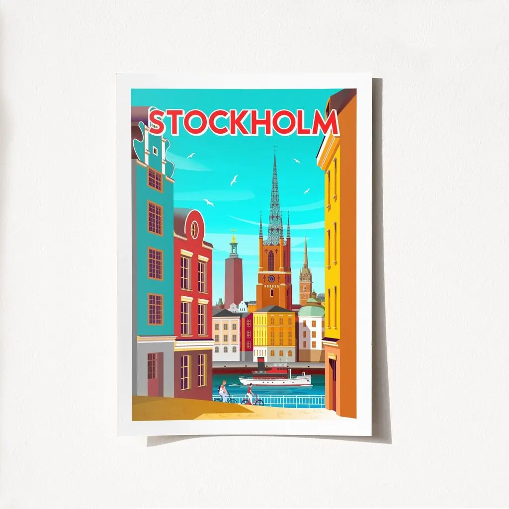 Wallity Poster Stockholm-2014, 42x59,4 cm