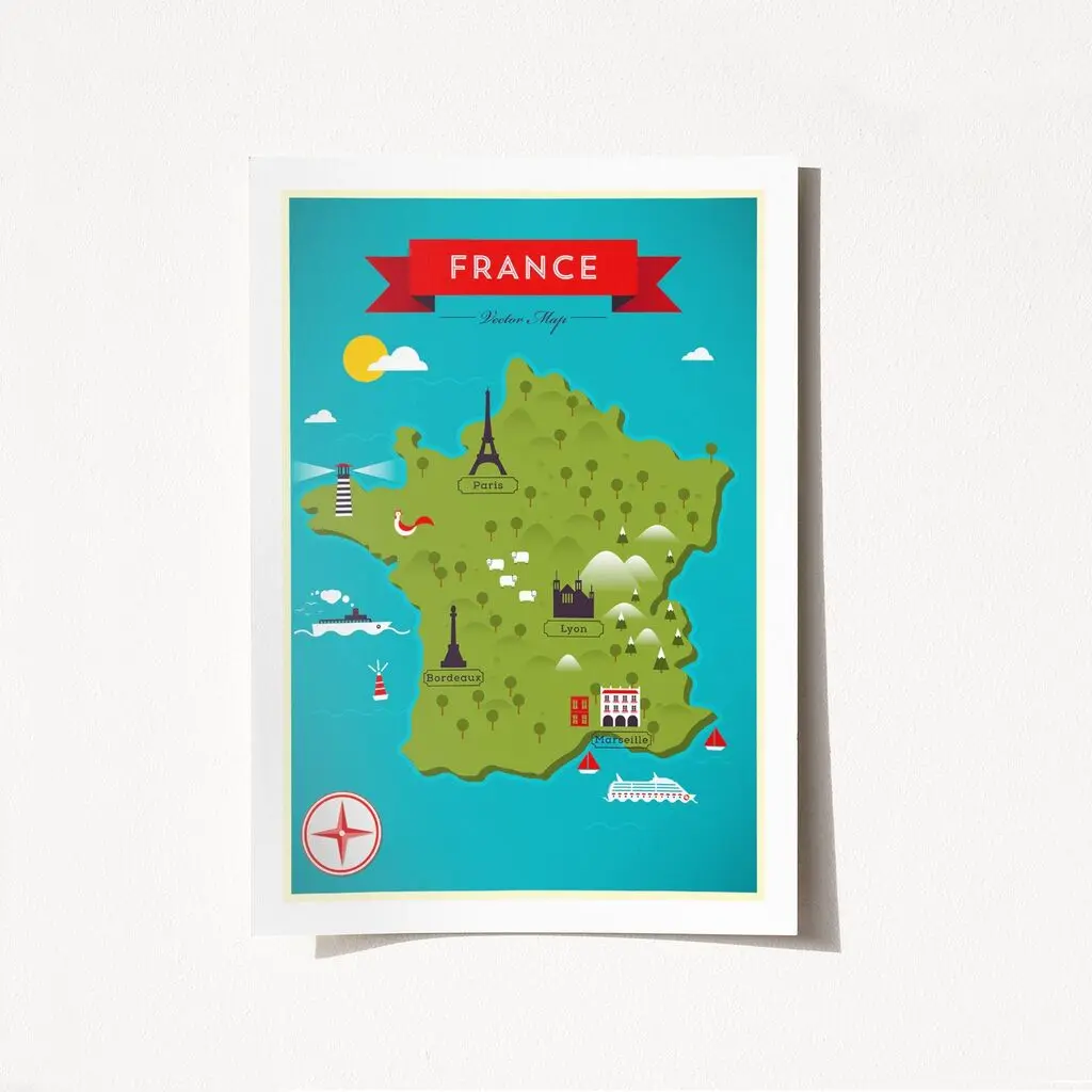 Wallity Poster France-1953, 50x70 cm