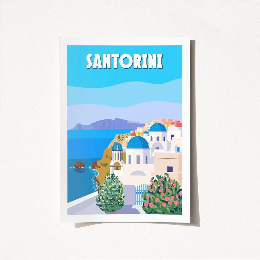 Wallity Poster Santorini-2007, 29.7x42cm