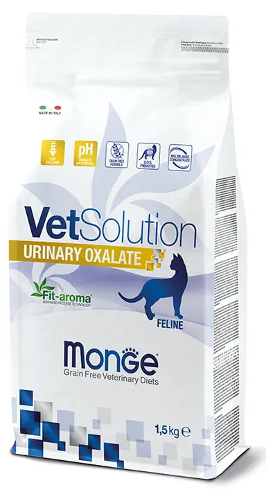 MONGE Granule za odrasle mačke sklone gojenju VetSolution Urinary Oxalate, 1.5kg