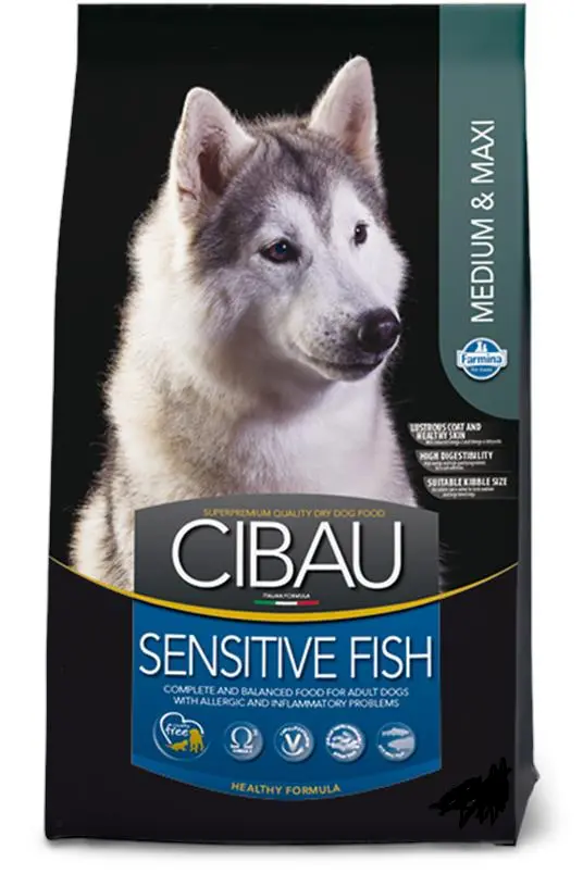 CIBAU Hrana za osetljive pse Medium & Maxi Sensitive, Riba 12 kg