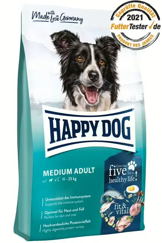 HAPPY DOG Medium Adult Fit&Well – Suva rana za srednje rase 4kg