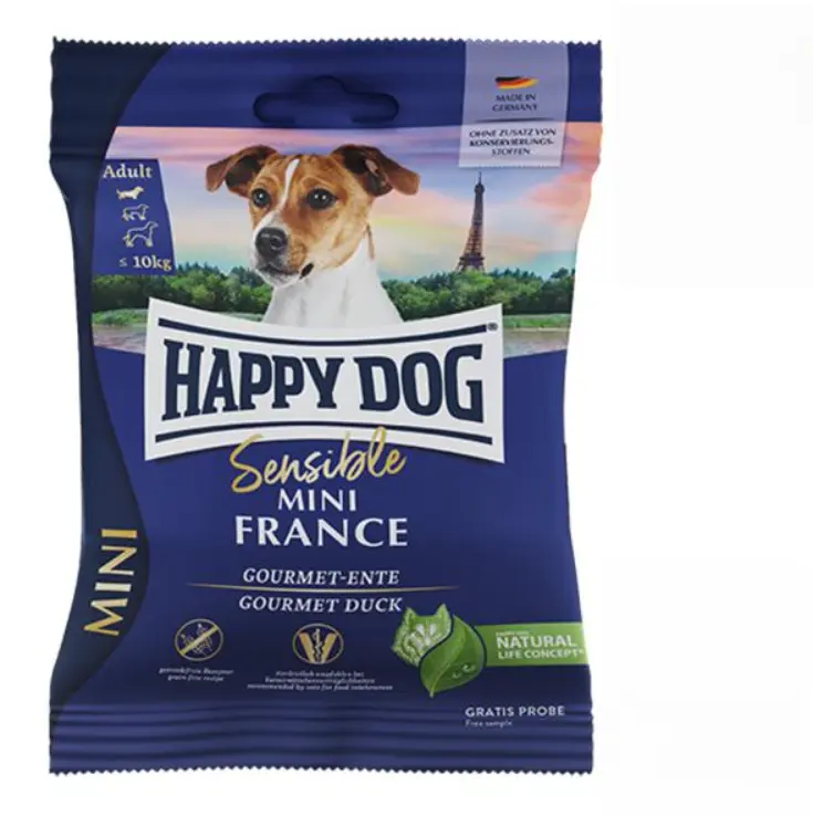 HAPPY DOG Sensible Mini France Duck Hrana bez žitarica sa pačetinom, 800g