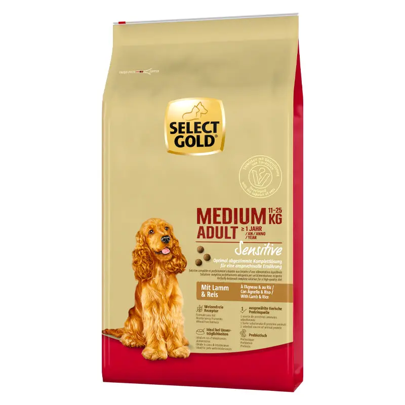 SELECT GOLD Hrana za odrasle pse srednjih rasa, Jagnjetina, 4kg