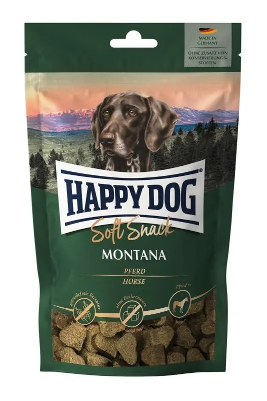 HAPPY DOG Soft Snack Montana Horse Mekane Poslastica za osetljive pse, 100g
