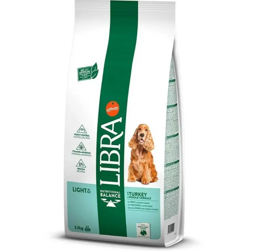 LIBRA Dog Light In Fat With Turkey Hrana za pse za kontrolu telesne težine, 12kg