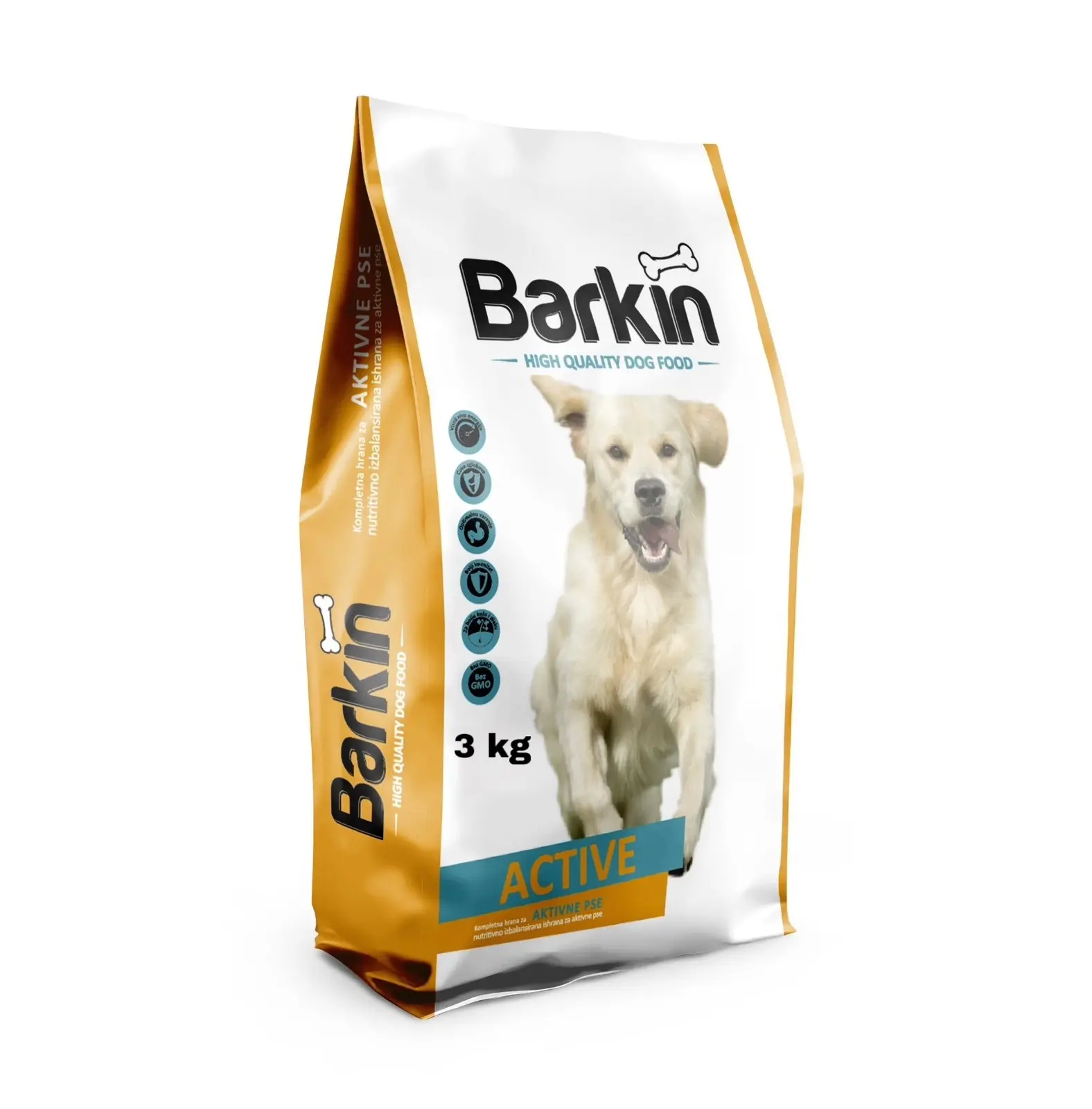 BARKIN Suva hrana za pse Active,Govedina, 3kg
