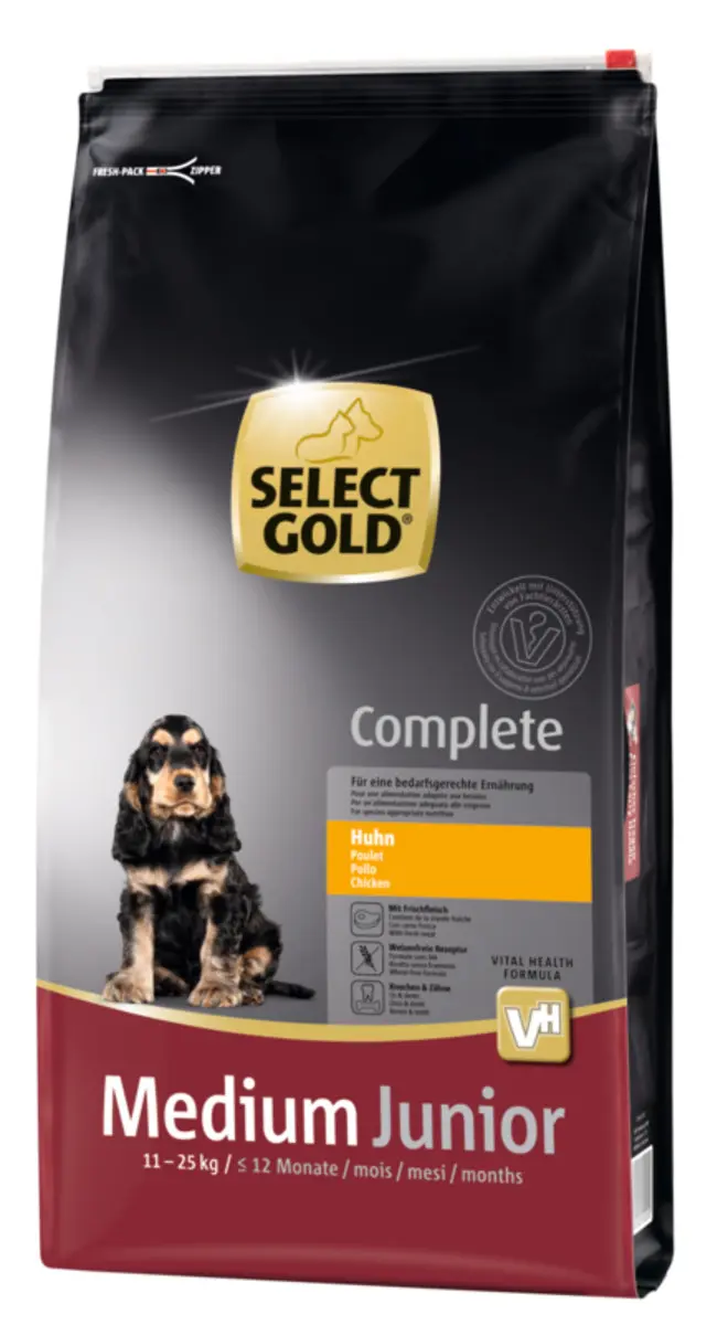 SELECT GOLD Suva hrana za pse Dog Complete Medium Junior Poultry 12kg