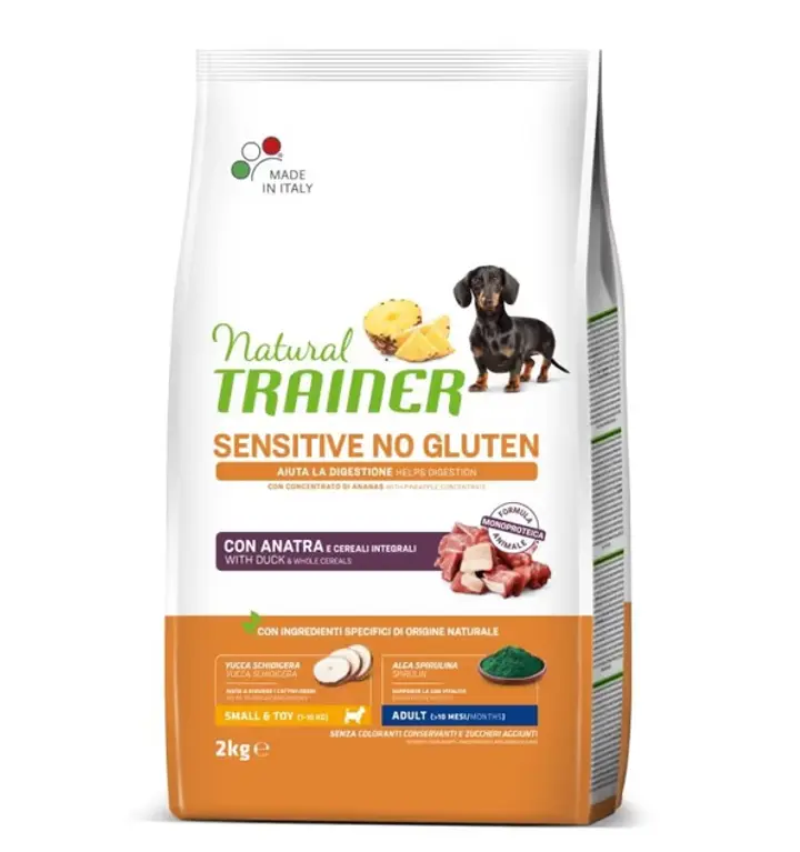 Natural Trainer Suva hrana za male i toy odrasle pse Sensitive no gluten, Patka i žitarice, 2kg
