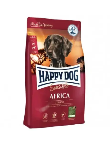 HAPPY DOG Afrika Ostrich Hrana za alergične pse na bazi nojevog mesa, 12.5kg